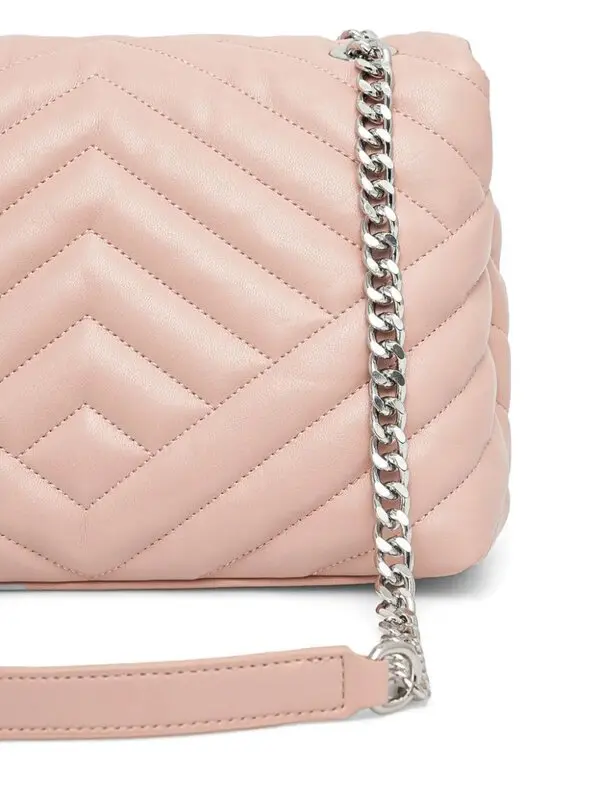 Armani Exchange Logo-plaque Quilted Shoulder Bag - Pink