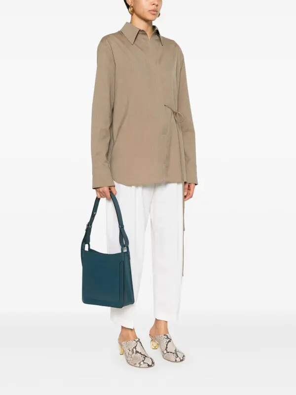 Longchamp Le Foulonné Leather Shoulder Bag - Blue