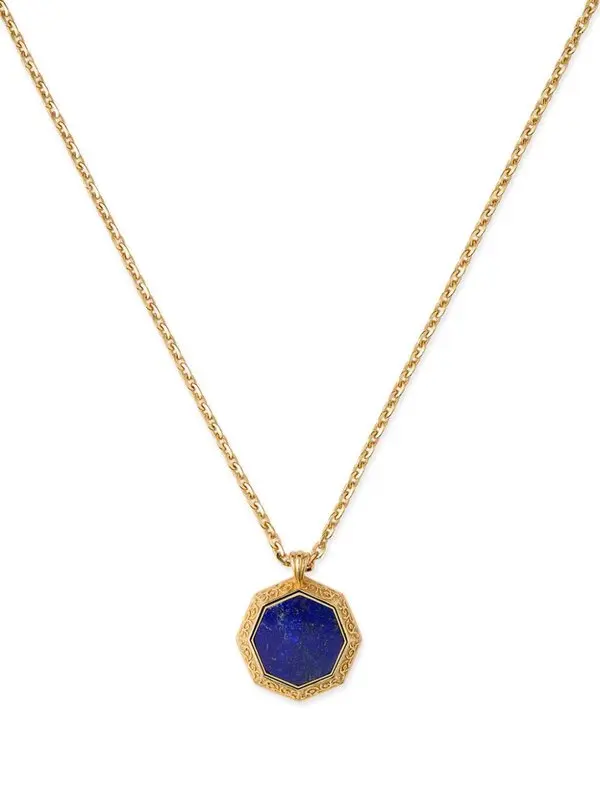 Emanuele Bicocchi Octagon Lapis Lazuli Pendant Necklace - Gold