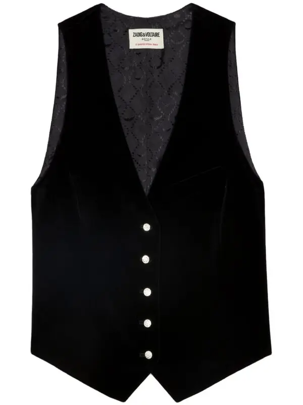 Zadig&Voltaire Emaux Velvet Vest - Black
