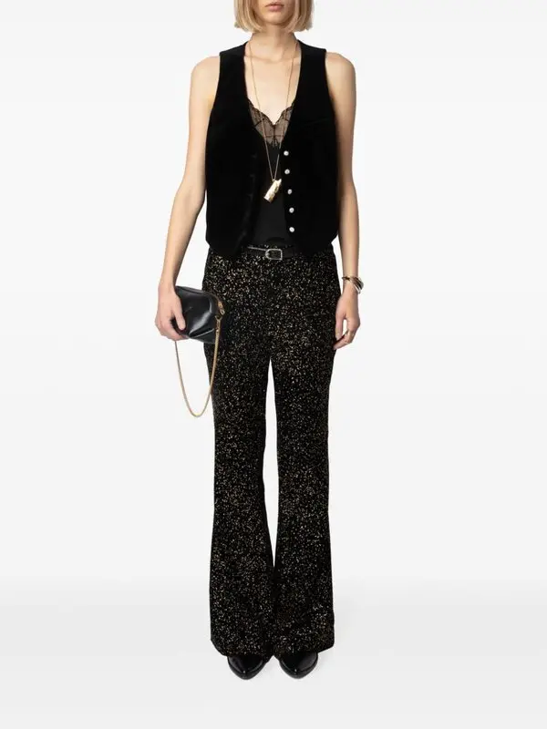 Zadig&Voltaire Emaux Velvet Vest - Black