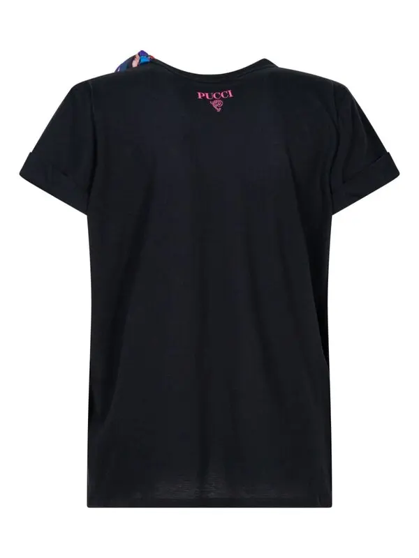 Emilio Pucci Iride-print T-shirt With Bow Detail