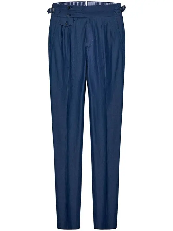 FRANZESE COLLECTION Principe Di Savoia Tapered Trousers - Blue