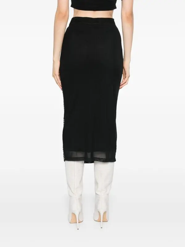 Versace Pearl-embellished Midi Skirt