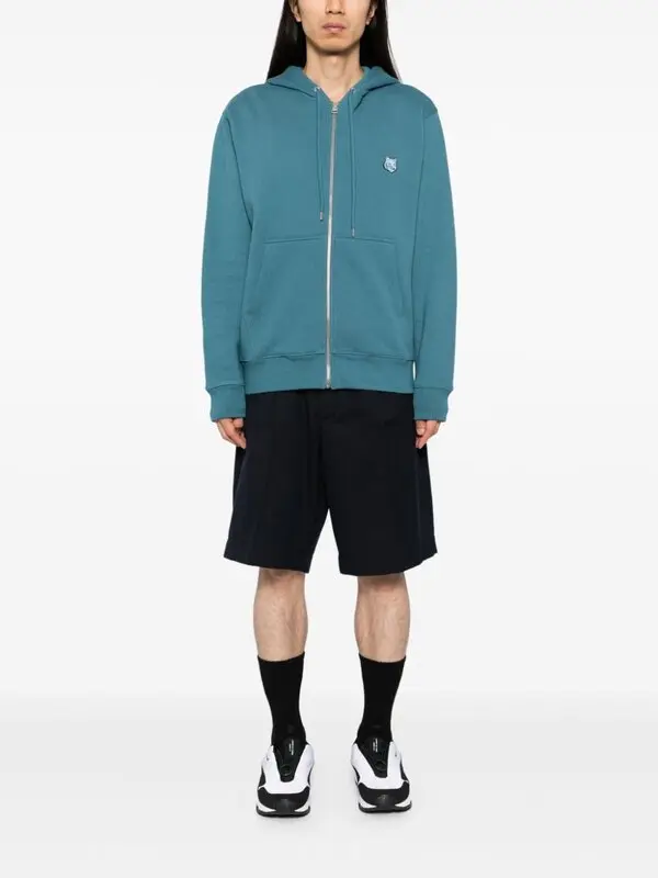 Maison Kitsuné Bold Fox Head Patch Comfort Hooded Jacket - Blue