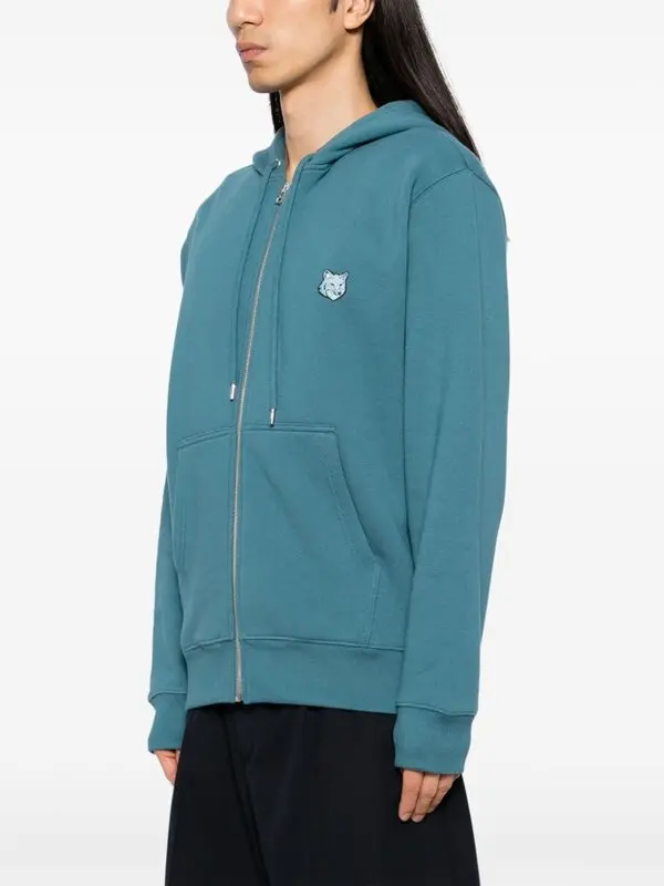 Maison Kitsuné Bold Fox Head Patch Comfort Hooded Jacket - Blue