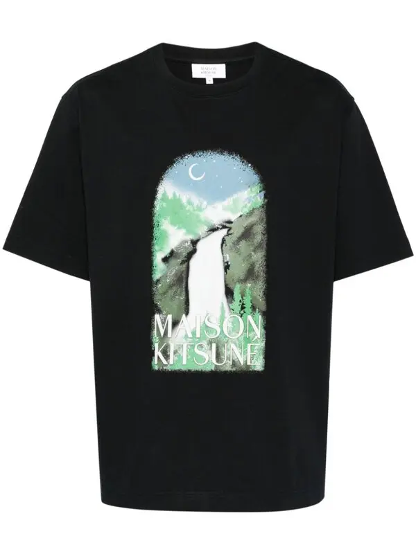 Maison Kitsuné Waterfall Oversize T-shirt - Black