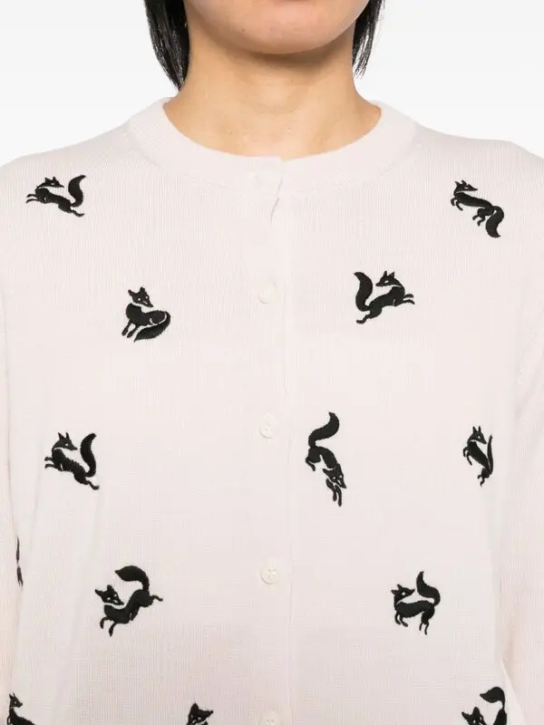 Maison Kitsuné Fox Embroidered Cardigan