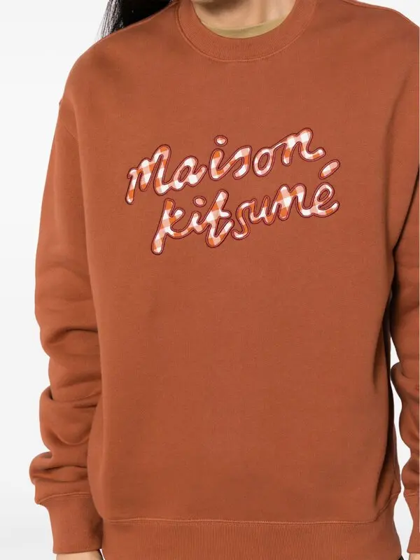 Maison Kitsuné Handwriting Gingham Sweatshirt