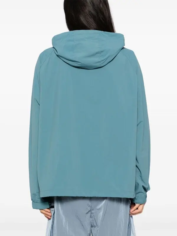 Maison Kitsuné Fox Head Embroidered Windbreaker - Blue