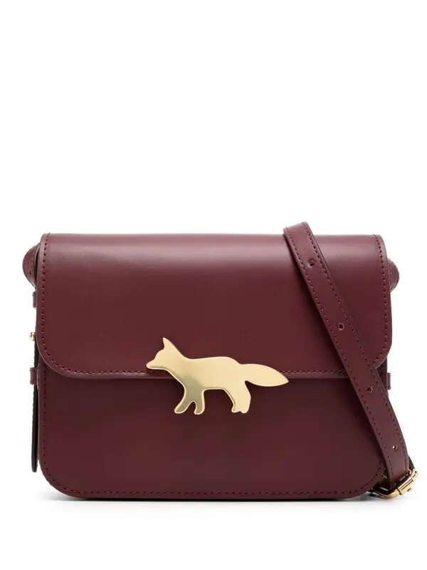 Maison Kitsuné Foldover Crossbody Bag Red Editorialist