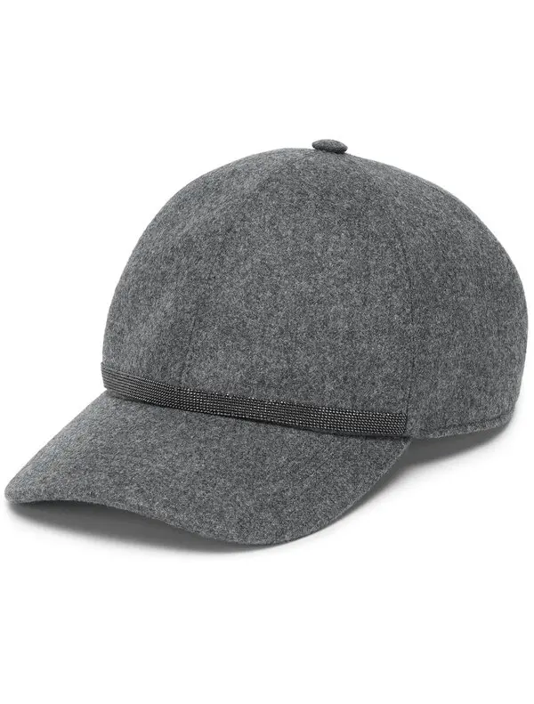 Brunello Cucinelli Monili Chain Cap - Grey