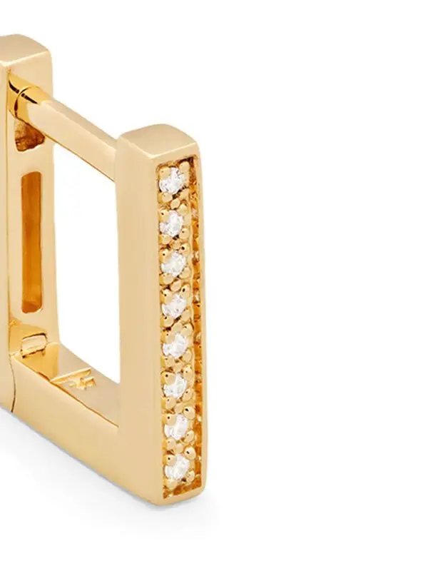 Tom Wood 9kt Yellow Diamond Sleek Huggie Earring