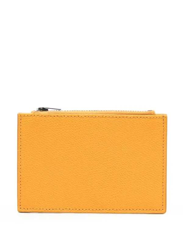 DOUCAL'S Leather Card Holder - Yellow