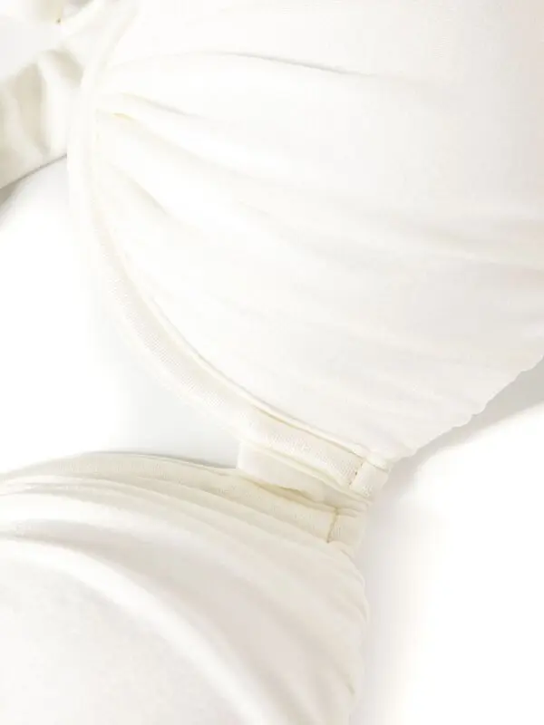NOIRE SWIMWEAR Ruched Bikini Set - White