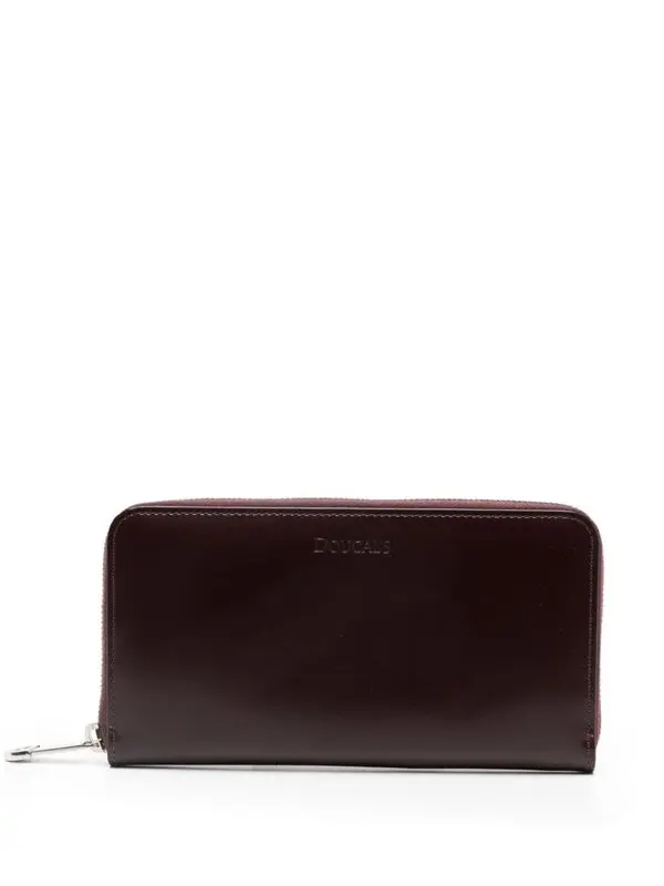DOUCAL'S Leather Continental Wallet - Red