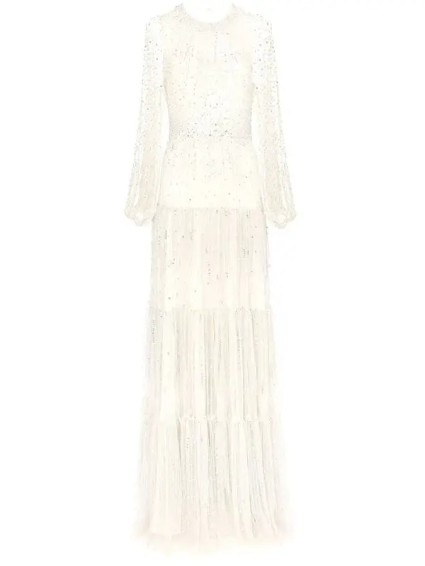 Jenny Packham Tramar Embellished Gown - Neutrals