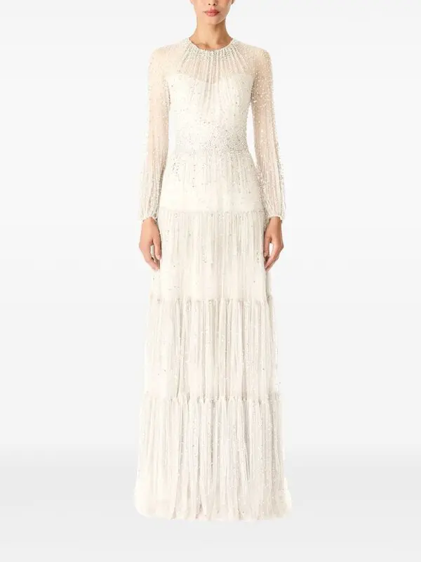 Jenny Packham Tramar Embellished Gown - Neutrals