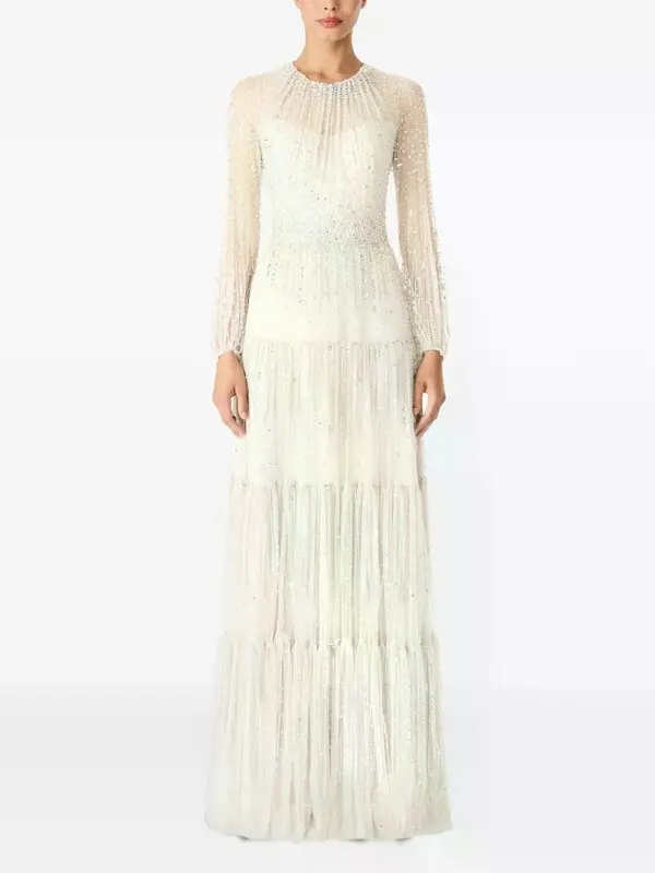 Jenny Packham Tramar Embellished Gown - Neutrals
