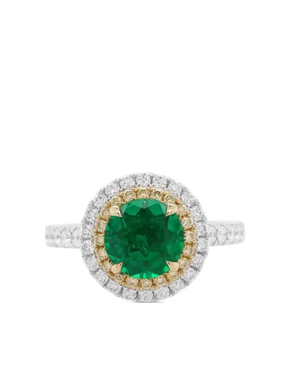 HYT JEWELRY 18k Gold, Diamond, And Emerald Ring - White