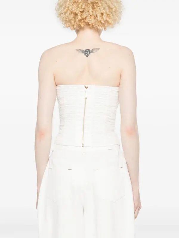 Aje Sunbeam Bustier Top - White