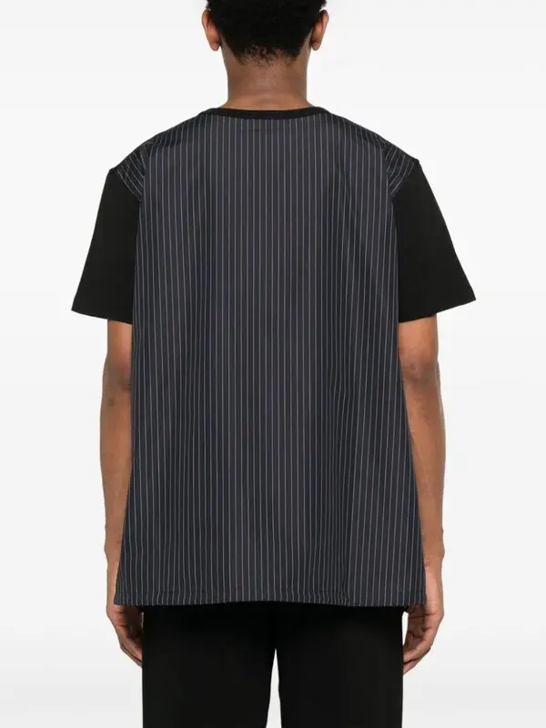 Alexander McQueen Pinstripe-panel T-shirt