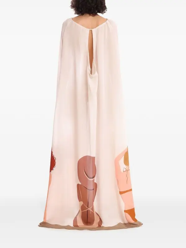 AMIR SLAMA Printed Silk Cape