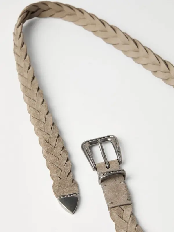 Brunello Cucinelli Braided Leather Belt - Neutrals