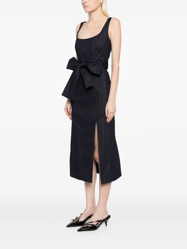 midi dress cheap Petal and Pup Women's Annette Puff Sleeve Shirred Midi Dress
