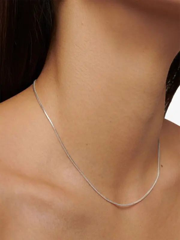 Monica Vinader Tone Sterling Snake Chain Necklace - Silver