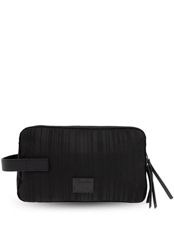 Paul Smith Shadow Stripe Wash Bag - Black