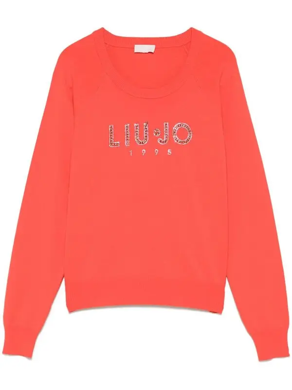 Liu Jo Logo-rhinestone Sweater