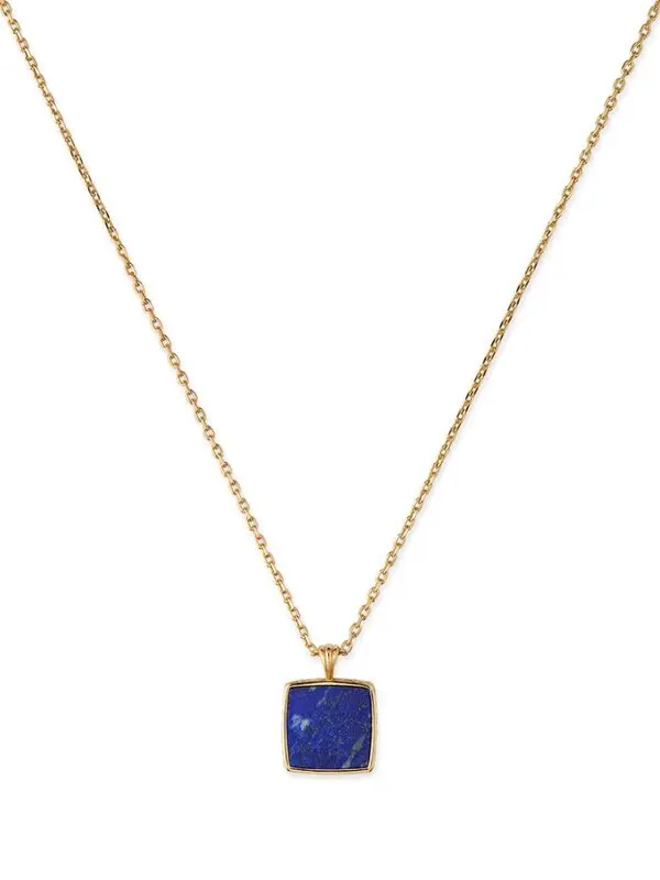 Emanuele Bicocchi Square Lapis Lazuli Pendant Necklace - Gold