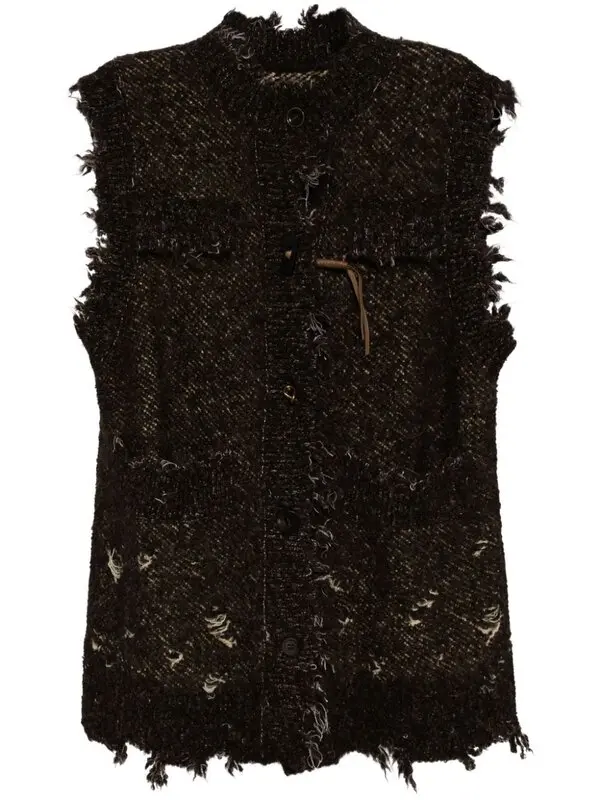 JNBY Distressed Knitted Gilet