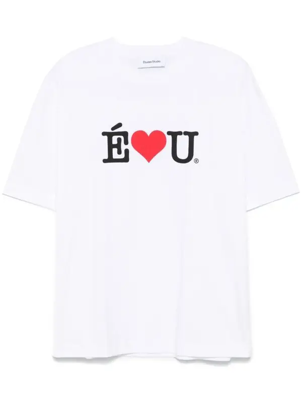 ÉTUDES STUDIO Slogan-print T-shirt - White
