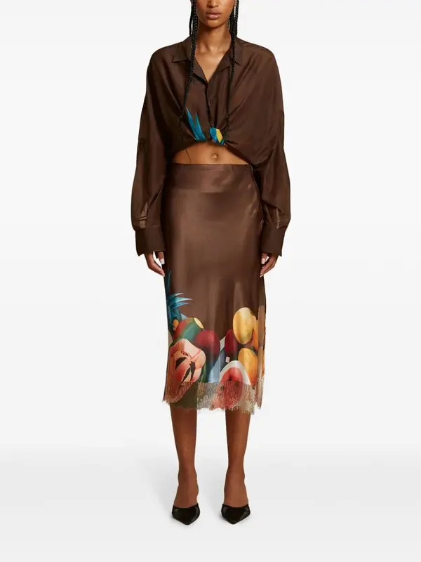 DONDE ESTEBAN Salpicon Printed Skirt