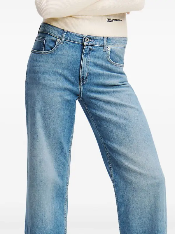 Karl Lagerfeld Split Hem Mid-rise Jeans