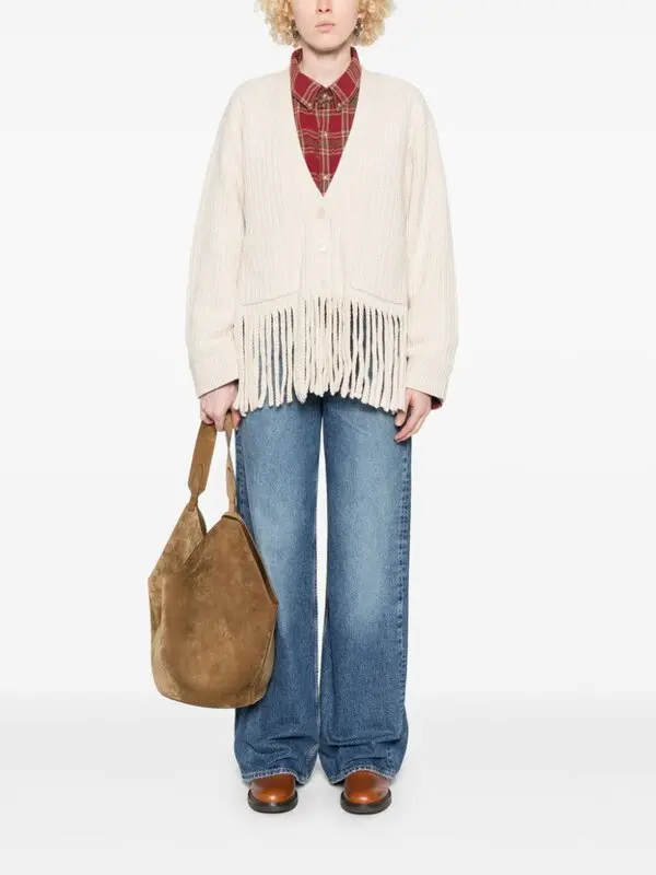 Sandro Fringed Knitted Cardigan
