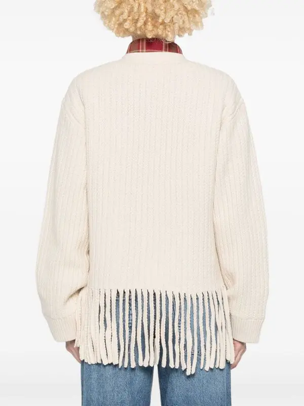 Sandro Fringed Knitted Cardigan