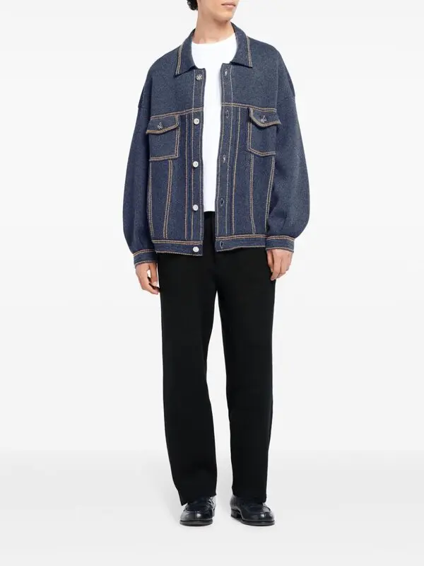 BARRIE Oversized Denim Jacket - Blue