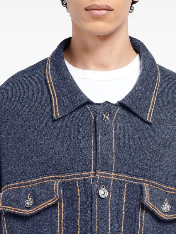 BARRIE Oversized Denim Jacket - Blue