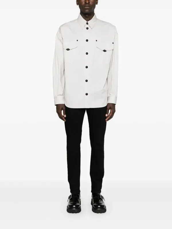 Versace Press-stud Cotton Shirt
