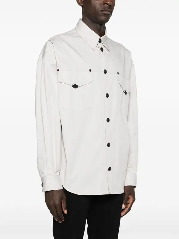 Versace Press-stud Cotton Shirt