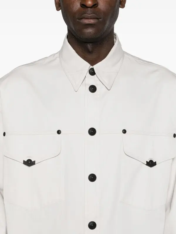 Versace Press-stud Cotton Shirt