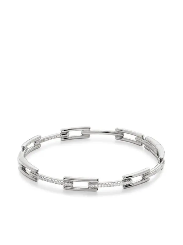 Monica Vinader Signature Link Diamond Bracelet - Silver