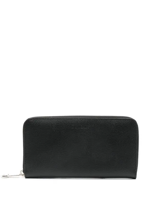 DOUCAL'S Leather Continental Wallet - Black