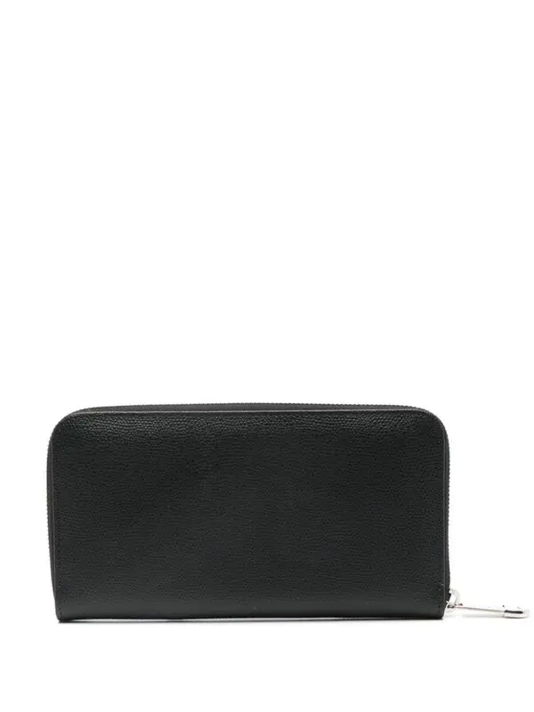 DOUCAL'S Leather Continental Wallet - Black