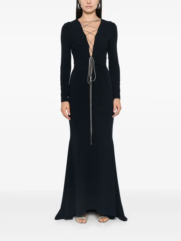 Talbot Runhof V-neck Gown