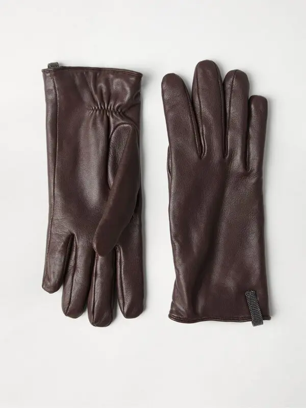 Brunello Cucinelli Leather Gloves - Brown