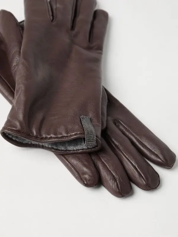 Brunello Cucinelli Leather Gloves - Brown